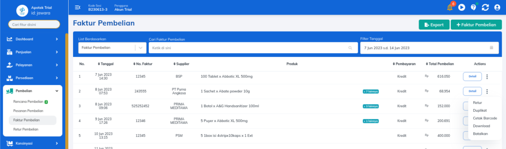 Melakukan Retur Pembelian - Blog Apotek Digital