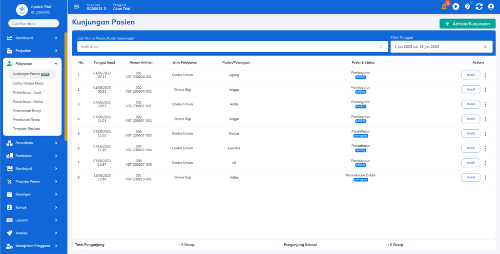 Membuat Antrian/Kunjungan Pasien - Blog Apotek Digital