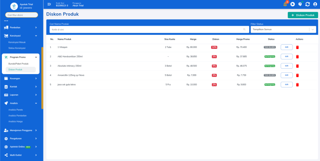 Mengatur Promo : Diskon Produk - Blog Apotek Digital